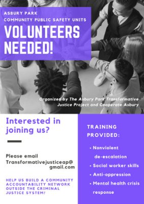 Community Public Safety Unit first meeting on Oct. 11 ‹ Asbury Park Sun